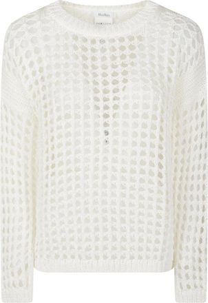 Max Mara Femme, Pulls, Blanc, Taille: 38 FR Pull en maille ajour&eacute;e