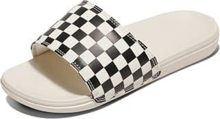 Vans Claquettes &agrave; enfiler pour femme Motif damier, Motif damier Noir/guimauve, 38.5 EU