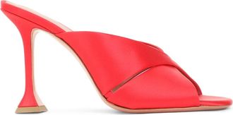 Amina Muaddi Femme, Chaussures, Rouge, Taille: 38 1/2 EU Salma Slipper 95