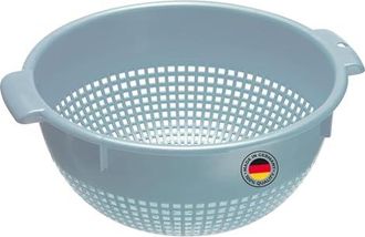 Westmark Passoire, avec Poign&eacute;e encastr&eacute;e et crans darr&ecirc;t, plastique, Bleu, 2126221B