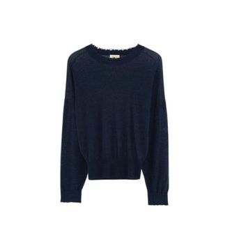 Bellerose Femme, Pulls, Bleu, Taille: 40 FR Pull Oversize en Jersey