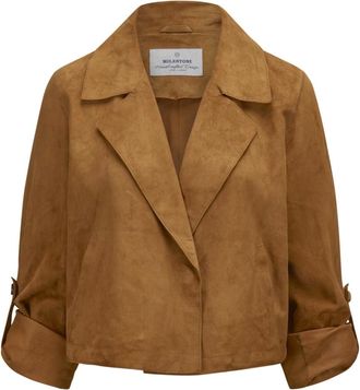 Milestone Femme, Vestes, Brun, Taille: 42 FR MSNikki Leather Jacket