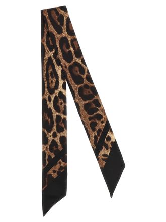 Dolce & Gabbana Womens Brown Silk Foulard Accessory