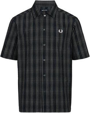 Fred Perry Chemise textur&eacute;e &agrave; rayures en coton
