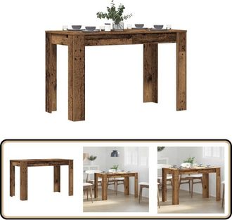 vidaXL Esstisch Altholz-Optik 120x60x76 cm Holzwerkstoff - Vidaxl