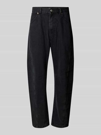 Review Barrel Fit Jeans aus reiner Baumwolle mit Ges&auml;&szlig;taschen