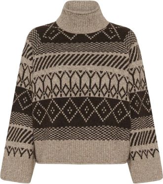 Saint Tropez Femme, Pulls, Multicolore, Taille: 36 FR Pull à col roulé Fondue Fudge Melange