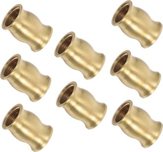 Angoily 8 Stück Teiliges Messing Möbelfüße Hohe Messingfüße für Schneidebretter Schmuckboxen und Display Tabletts Kratzfeste Polster mit Glatter Oberfläche Ei