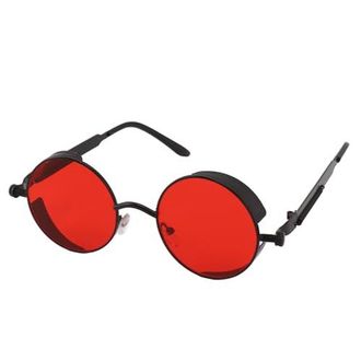 ZJchao Lunettes de Soleil Rondes &agrave; Monture M&eacute;tallique avec Protection UV, Lunettes Unisexes L&eacute;g&egrave;res pour lext&eacute;rieur, la Plage, l&eacute;t&eacute;, Design R&eacute;tro &eacute;l&eacute;gant (Mo