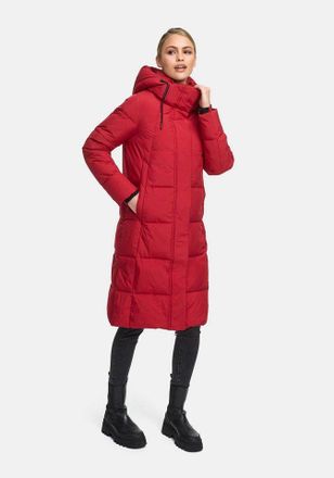 Marikoo Winterjacke Chumanii Warmer Wintermantel mit langem Schnitt f&uuml;r kalte Tage
