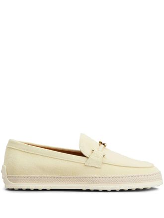 Tod's Loafer aus Wildleder mit T-Ring - Gelb