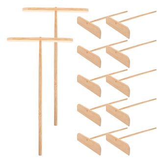 FOMIYES Holz Kr&uuml;melschaber Teigverteiler 12 St&uuml;ck Tischreinigungs f&uuml;r Brotkr&uuml;mel und Pfannkuchen Handlicher K&uuml;chenhelfer f&uuml;r Esszimmer und Gastronomie