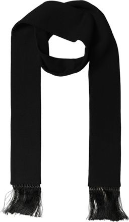 Dolce & Gabbana Fringed Wool Knit Scarf - Black
