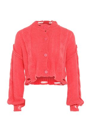 Mymo Strickjacke Damen koralle