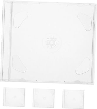 SOLUSTRE 4 Stück Cd Aufbewahrungsbox Transparent Robuste Disc Hüllen Platzsparend Stoßfest Vielseitig für DVD Cd Organizer zur Sicheren Archivierung und Einfac
