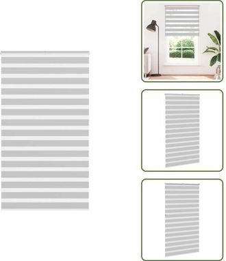 vidaXL Vidaxl - Zebrarollo Hellgrau 120x230 cm Stoffbreite 115,9 cm Polyester - Zebra-Jalousie - Zebra-Jalousien - Zebra-Rollo - Doppelrollo