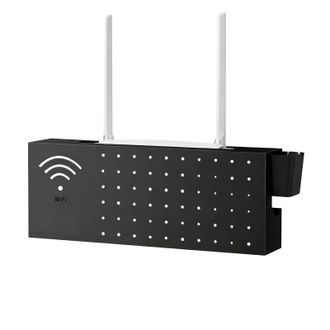 Generic Aufbewahrungsbox f&uuml;r Router, multifunktionaler Organizer aus Karbonstahl, Wandgeh&auml;use f&uuml;r Router - f&uuml;r elektronische Steckdosen, Netzwerkausgang, Schu