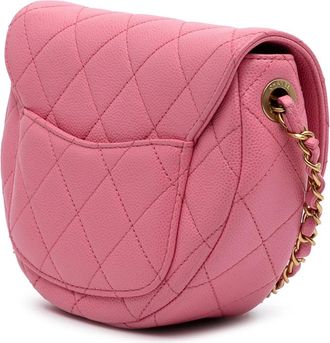 Chanel Hobo Bags - Mini CC Quilted Caviar Messenger Flap - Gr. unisize - in Gold - f&uuml;r Damen