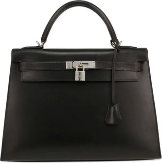 Hermès sac à main Kelly 32 en cuir (2000) - Noir