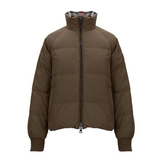 Burberry Reversible Check Nylon Puffer Jacket - - Jackets - Damen - Braun - L