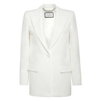 Philipp Plein Stretch Cady Blazer - - Jackets - Damen - Wei&szlig; - M