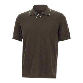 KANGRA Polo en coton - Homme - Tops - Brun - Taille: S