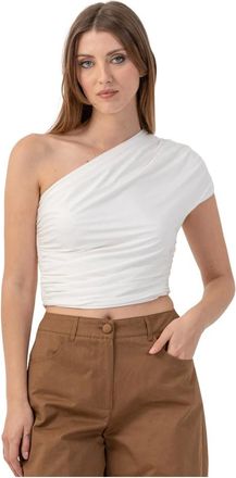 Kocca Femme, Tops, Blanc, Taille: 36 FR Top monospalla drappeggi
