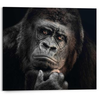 Reinders Wandbild, Gorilla, Wohnzimmer, Bilder, Wanddeko, Room Decor, MDF, Schwarz, 40 x 50cm