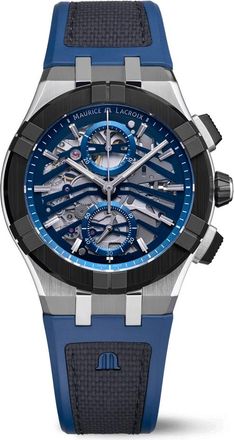 Maurice Lacroix AIKONIC AUTOMATIC CHRONOGRAPH SKELETON BLAU Herrenuhr AC8018-SSL20-030-4