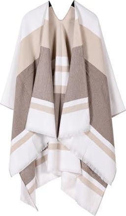 Generic Poncho Femme Hiver Chaud Chale Femme Hiver Chaud Cape Femme Effet enveloppant Cape Automne-Hiver Chaude Couleur &Eacute;l&eacute;gante Superposition Cosy