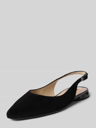 H&ouml;gl Pumps aus Leder mit Riemen und Dornschlie&szlig;e