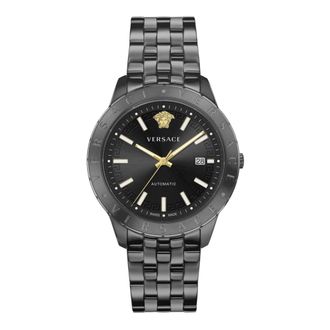 Versace Herrenuhr Univers Datum Edelstahl - - Accessories - Herren - Schwarzk - ONE SIZE