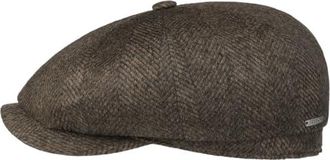 Stetson Casquette Hatteras Bardsey Cashmere Homme - Made in Germany Gavroche avec Visiere, Visiere Automne-Hiver Automne Hiver - 63 cm Marron