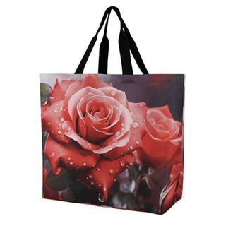 Generic Roses Sac Fourre Tout Grand Sacs D&eacute;contract&eacute; Sac Courses Pour Voyage Travail Gym