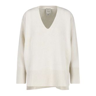 Calvin Klein Pull-over col en V Lux Wool - Femme - Pulls - Gris - Taille: 42 FR