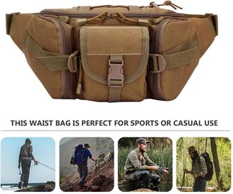 Holibanna Outdoor H&uuml;fttasche Multifunktional Verstellbar Leicht Robust Sport Bauchtasche f&uuml;r Wandern Angeln und Camping Unisex