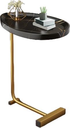 Generic Small Side Tables - C-Shaped Side Table | Industrial Sofa End Table | Coffee Table Narrow Slim Couch Tray Tables with Metal Frame Bedside Table Tray f