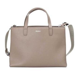 HUGO BOSS Bel Tote W.L., Sac &agrave; main Femme, Dark Beige, One Size