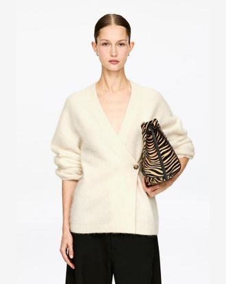 Arket Strickjacke Aus Einer Alpaka-Wollmischung -Wei&szlig;