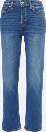 Re/Done Mid-Rise Straight Jeans Stove Pipe