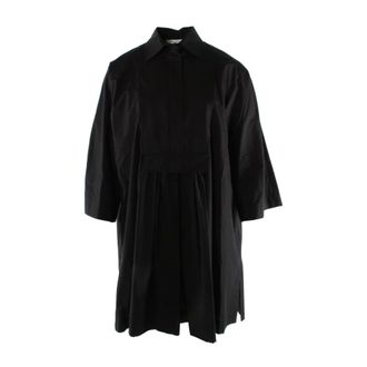 Max Mara Femme, Robes, Noir, Taille: 36 FR Robe en Coton Noir Lago Max Mara