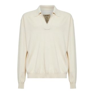 Uma Wang Polohemd mit V-Ausschnitt - - Knitwear - Herren - Wei&szlig; - L