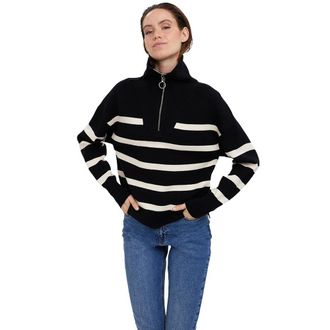 Vero Moda VMSABA Stripe LS Highneck Blouse GA NOOS