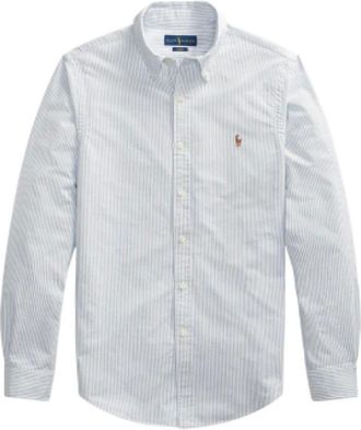 Ralph Lauren Homme, Chemises, Bleu, Taille: S Chemise Oxford Ray&eacute;e
