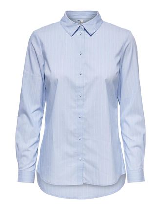 Jacqueline de Yong Damen JDYMIO L/S Shirt WVN NOOS Bluse, Blau (Cashmere Blue Stripes: Cloud Dancer), 34