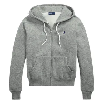 Polo Ralph Lauren Femme, Sweatshirts et sweats &agrave; capuche, Gris, Taille: 40 FR Zip-throughs