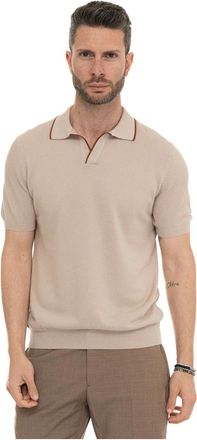 Gran Sasso Homme, Tops, Beige, Taille: 3XL Polo &agrave; Manches Courtes