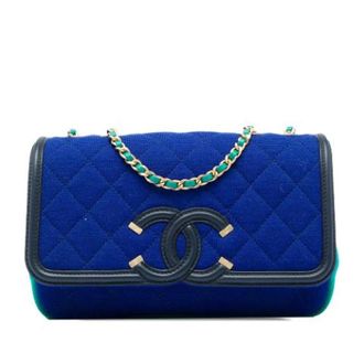 Chanel Pre-owned CC Filigree Flap - - Pre-owned - Damen - Blau - ONE SIZE