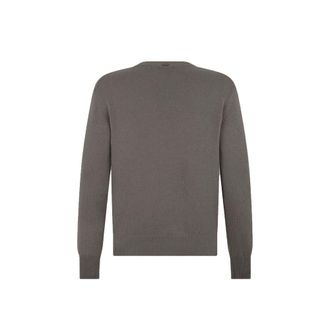 Herno Mens Gray Cashmere Sweater Clothing