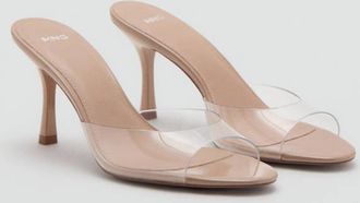 Mango Sandales pointues &agrave; talon nude - Femme - 35 - MANGO
